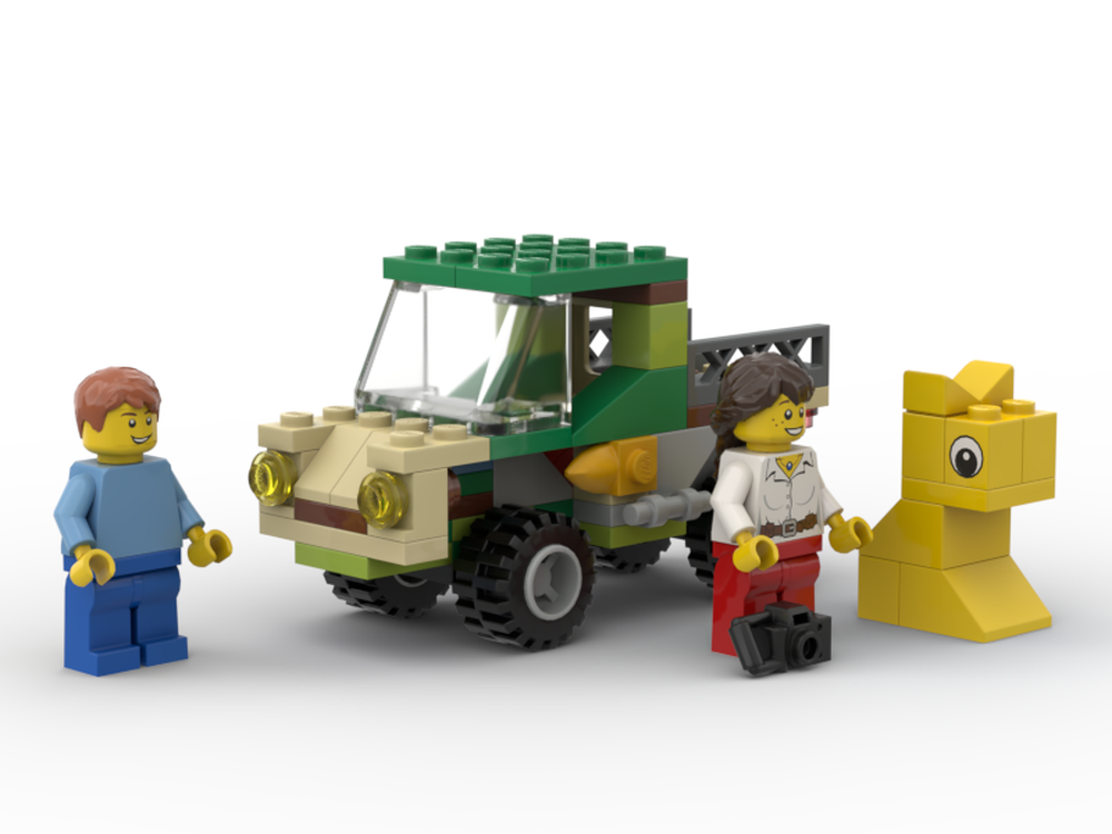 LEGO MOC 4637 Safari Pickup & Lion by Nicole1 | Rebrickable - Build ...