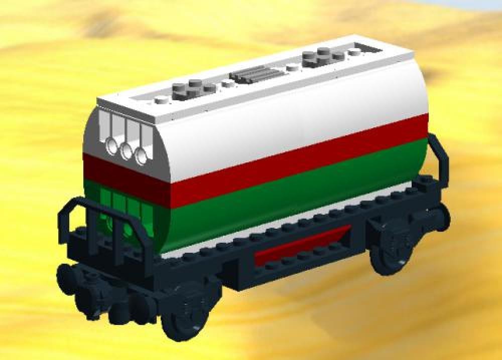 Lego Moc Lego Train Custom Tanker Wagon Loosely Based On 3180 By Vladam