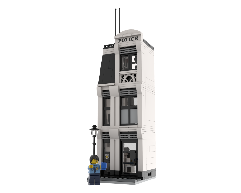 LEGO MOC Modular Police Station by giel71 | Rebrickable - Build with LEGO
