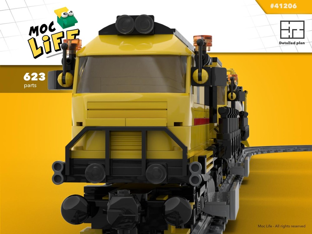Lego Moc Rail Grinder Train By Moclife Rebrickable Build With Lego