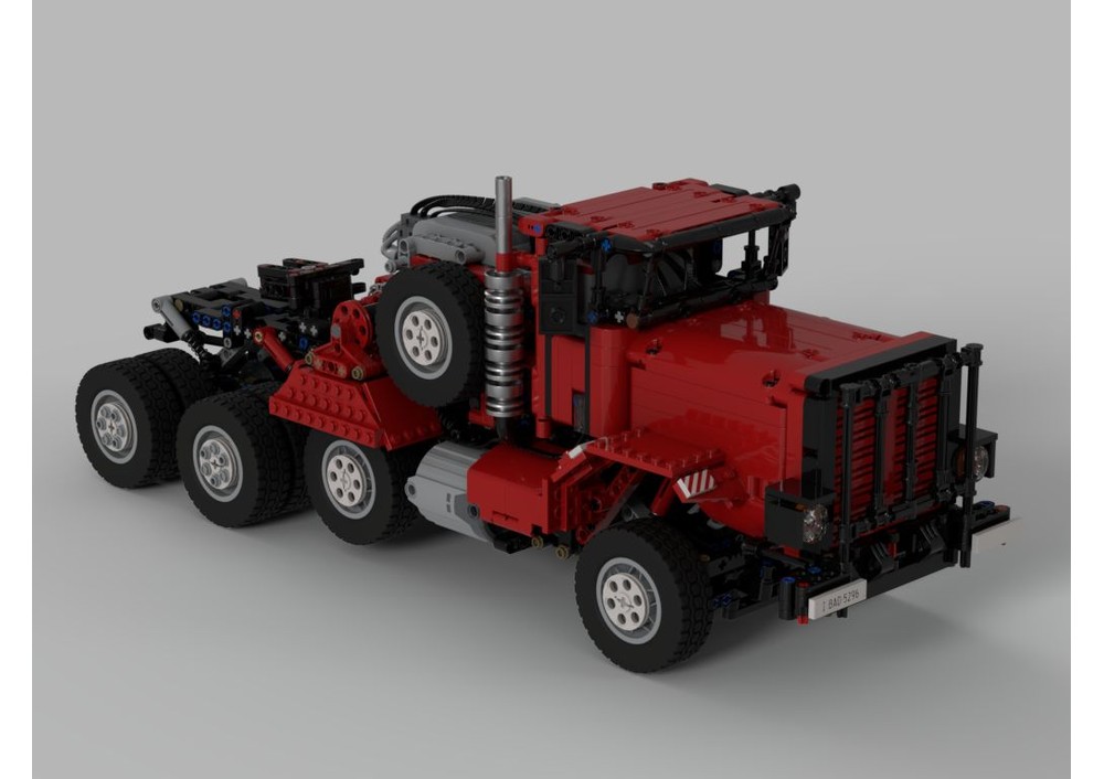 LEGO MOC Oshkosh M911 Red Version HET (Heavy Equipment Transporter) by ...