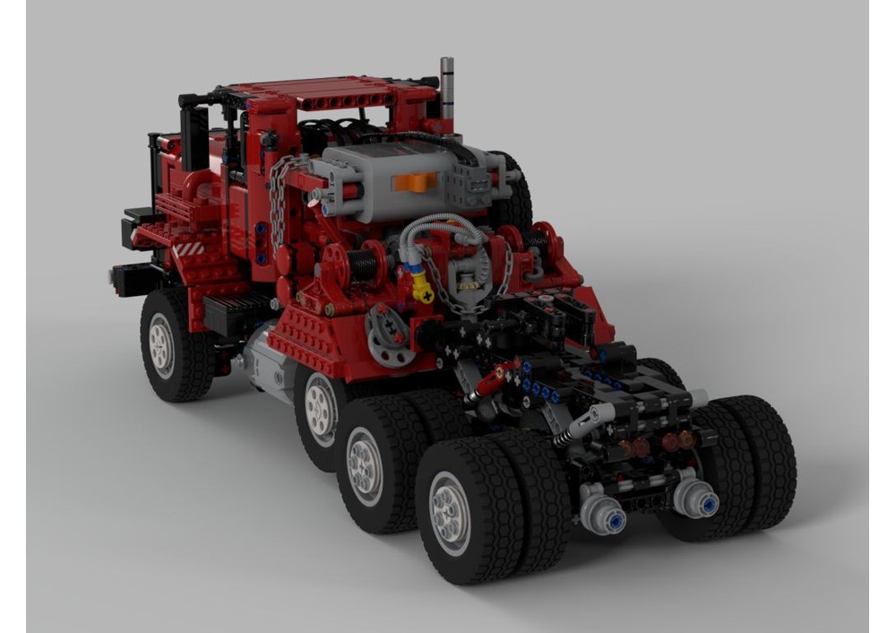 LEGO MOC Oshkosh M911 Red Version HET (Heavy Equipment Transporter) by ...
