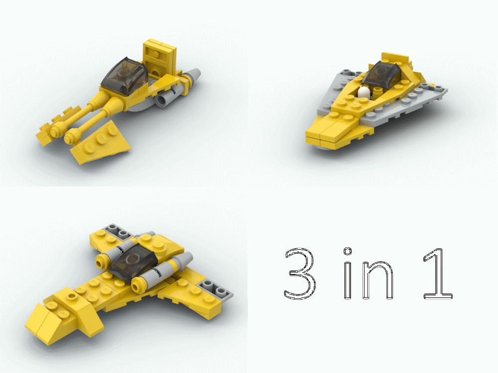 LEGO MOC Naboo N1 starfighter 3 in 1 by Neon5 | Rebrickable - Build ...