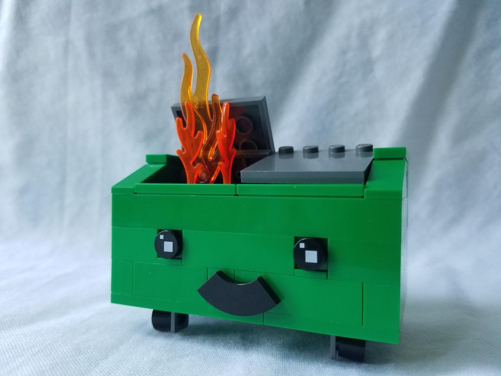 LEGO MOC Dumpster Fire by BadLlama | Rebrickable - Build with LEGO