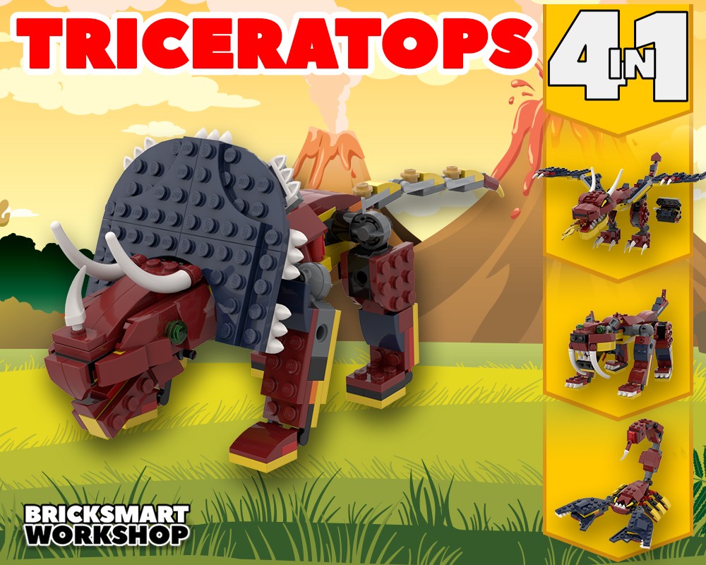 Lego Moc 31102 Moc Alternate Triceratops By Bricksmartworkshop
