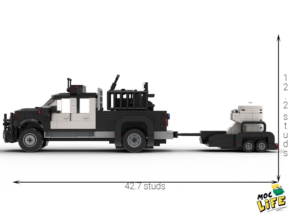 LEGO MOC Ford F-450 quad cab dually with anti-bomb robot by MocLife ...