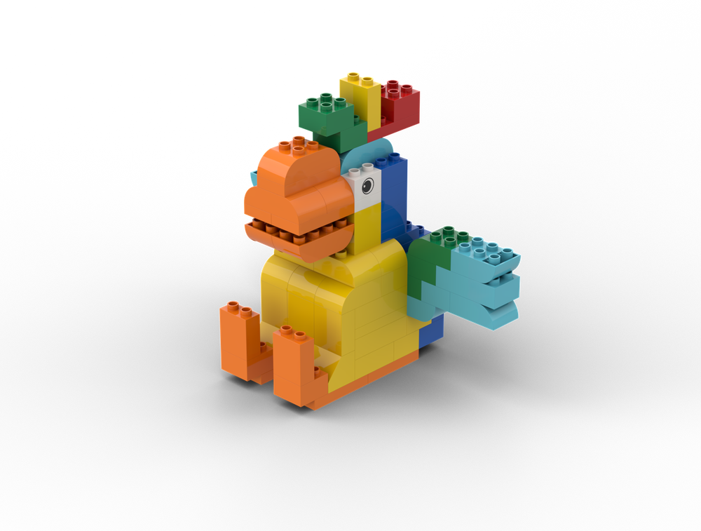 LEGO MOC DUPLO "Talking" Parrot by YBF | Rebrickable - Build with LEGO