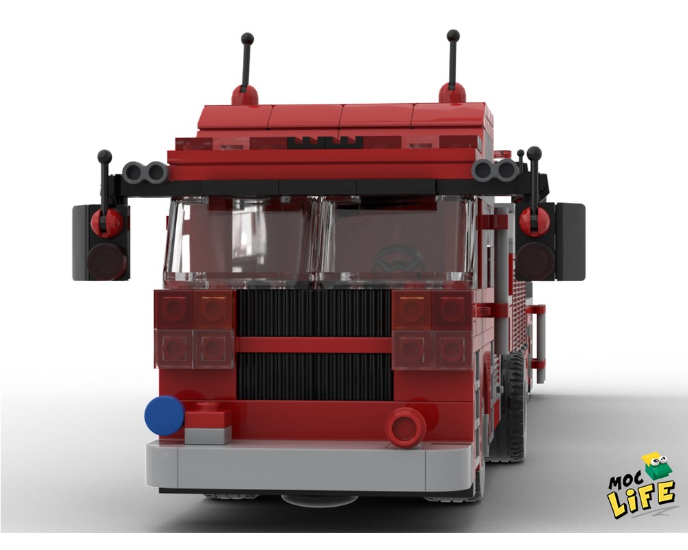 LEGO MOC Tiller fire engine by MocLife | Rebrickable - Build with LEGO