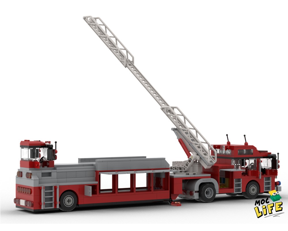LEGO MOC Tiller fire engine by MocLife | Rebrickable - Build with LEGO