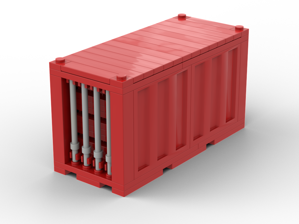 Lego Moc Generic Train Container Red By Jethroo Rebrickable Build