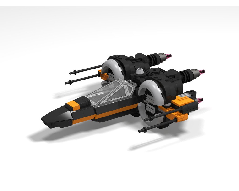 LEGO MOC Chibi X-Wing T70 Black by Bigfoot.max | Rebrickable - Build ...