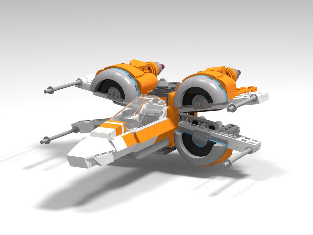 LEGO MOC Chibi X-Wing T70 Orange by Bigfoot.max | Rebrickable - Build ...