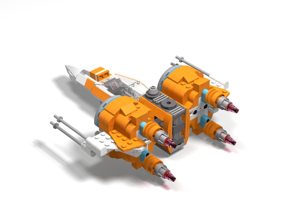 LEGO MOC Chibi X-Wing T70 Orange by Bigfoot.max | Rebrickable - Build ...