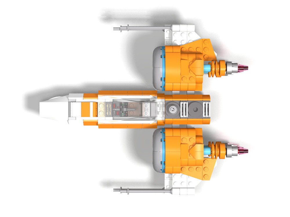 LEGO MOC Chibi X-Wing T70 Orange by Bigfoot.max | Rebrickable - Build ...
