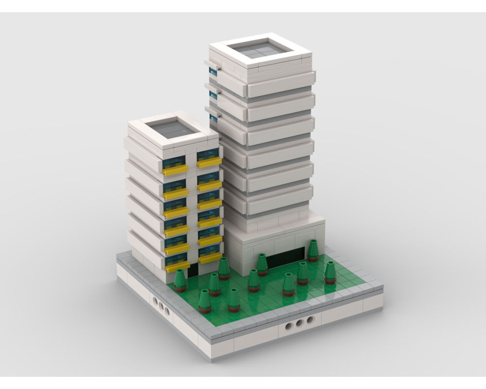 LEGO MOC Apartment Building | for modular city by gabizon | Rebrickable ...