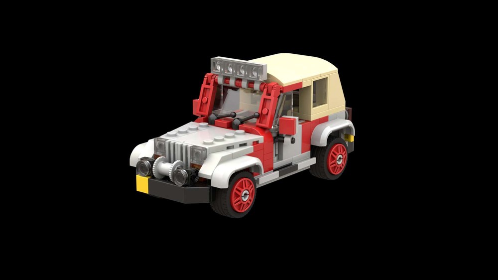Lego Moc Jurassic Park Jeep With Top By Scoobyskull Rebrickable
