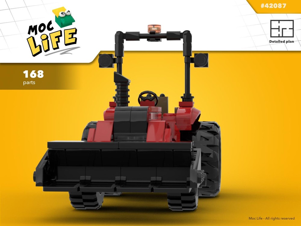 LEGO MOC-42087 Case IH mid-mount by MocLife | Rebrickable - Build with LEGO