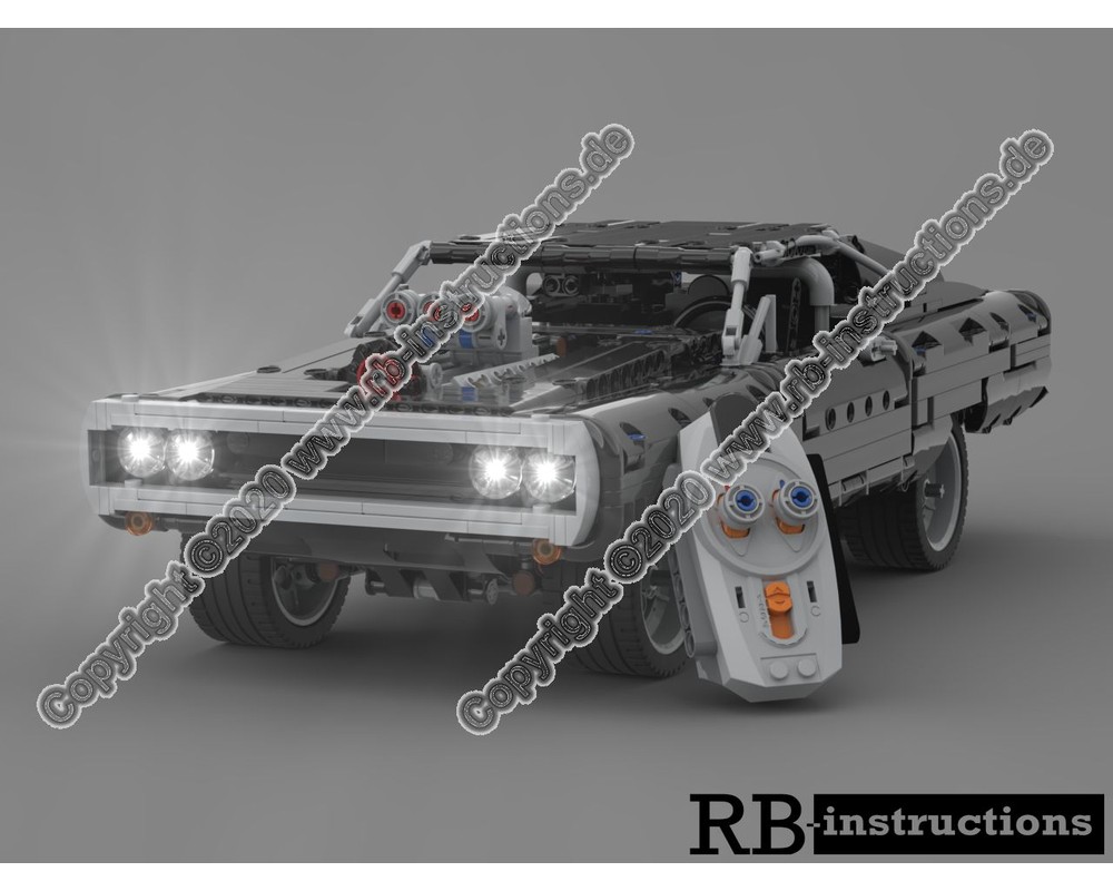 LEGO MOC Dodge Charger as RC-Version with light and Power Functions or ...