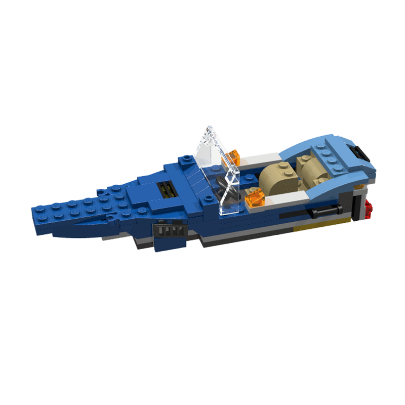 LEGO MOC 6913 Blue Boat by Nequmodiva | Rebrickable - Build with LEGO