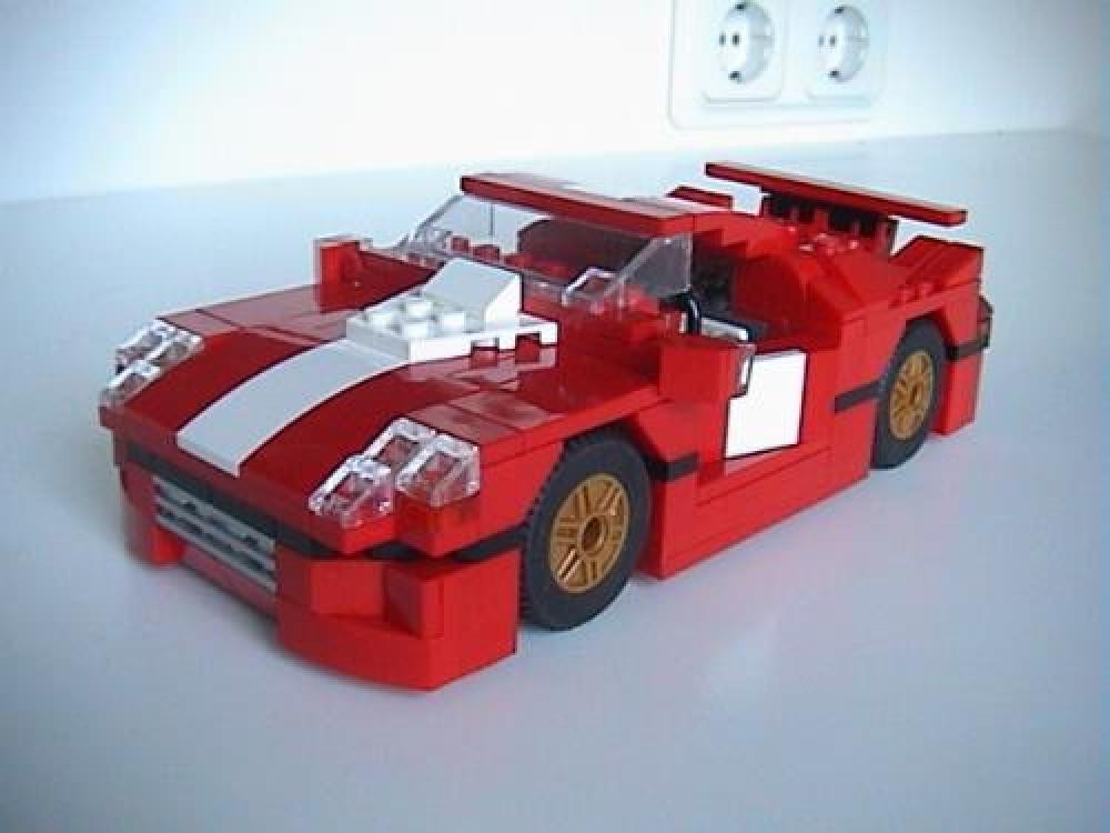 LEGO MOC Little Red Race Car With V8 Engine by Lucky-Ramses ...