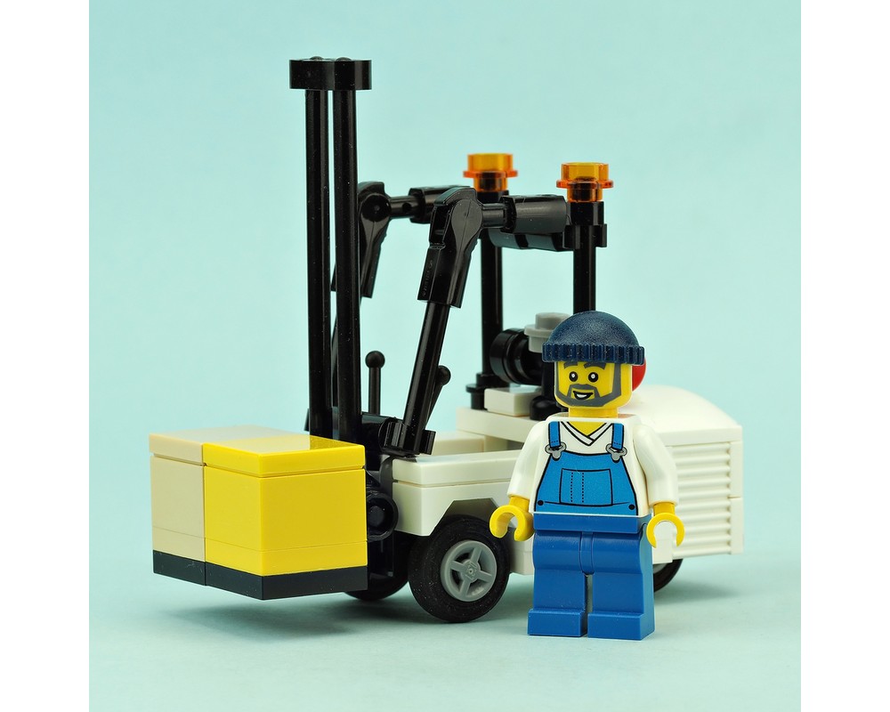 LEGO MOC White Forklift Loader by De_Marco | Rebrickable - Build with LEGO