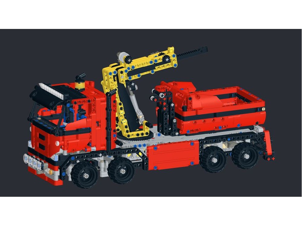 LEGO MOC Mini Crane Container Truck by ChrisBrickman | Rebrickable ...