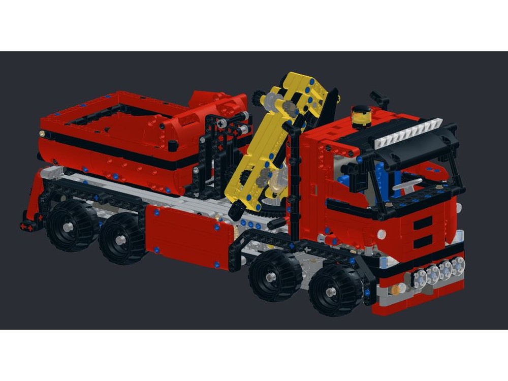 LEGO MOC Mini Crane Container Truck by ChrisBrickman | Rebrickable ...