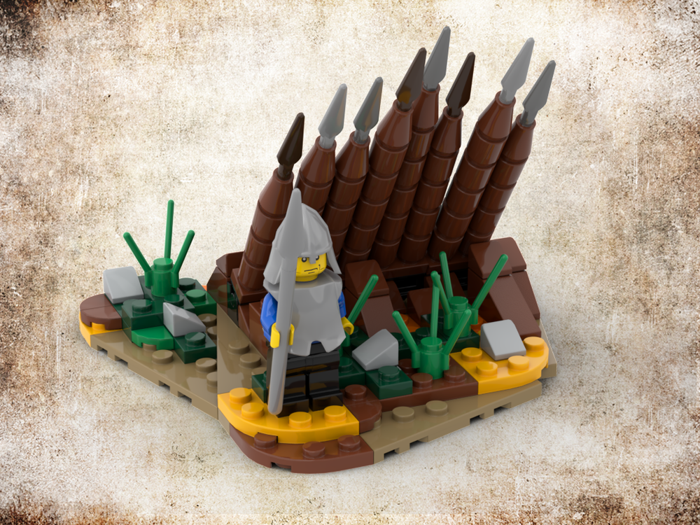 Lego Moc A Wooden Barrier By Gabizon Rebrickable Build With Lego