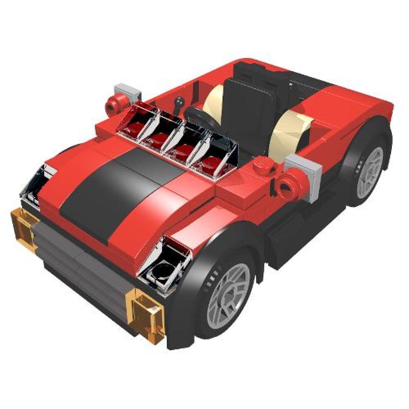 LEGO MOC Red Roadster S by Berth | Rebrickable - Build with LEGO