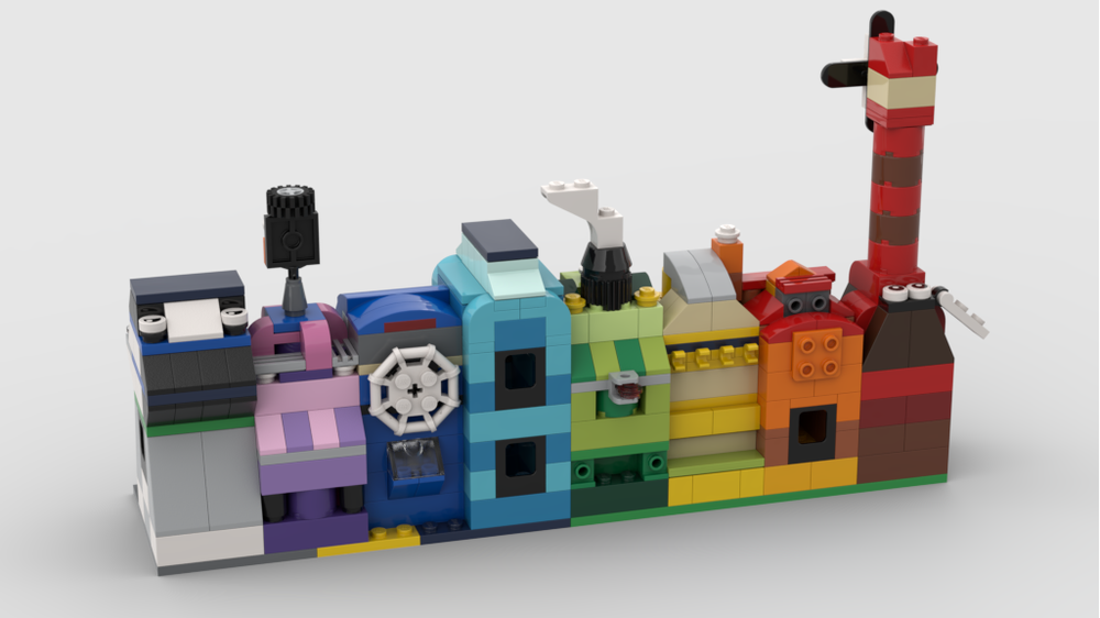 LEGO MOC 10696 Rainbow houses by Lenarex | Rebrickable - Build with LEGO