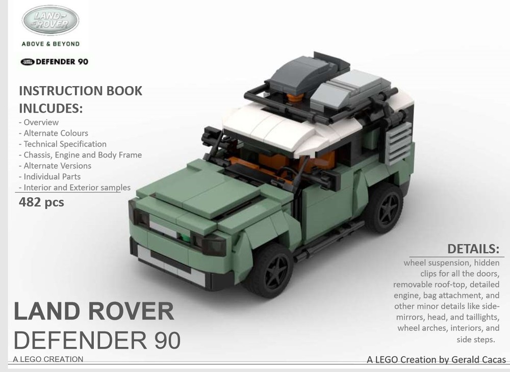 LEGO MOC Land Rover Defender 90, mini-version by geraldcacas ...