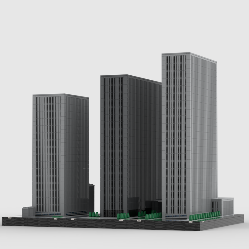LEGO MOC Rockefeller XYZ Buildings at 1/650th Scale by FunnyTacoBunny ...