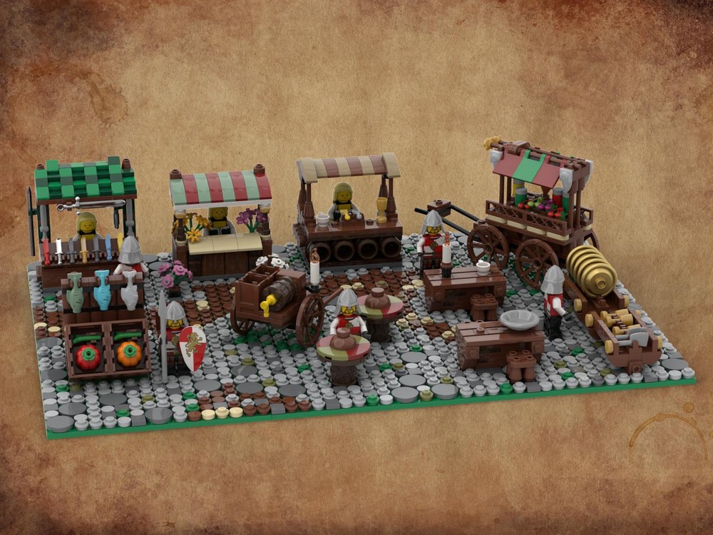 LEGO MOC Medieval market by Huebre | Rebrickable - Build with LEGO