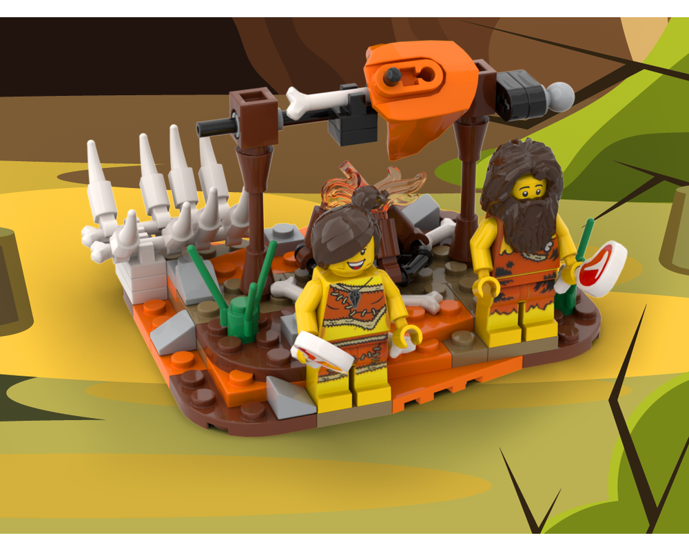 LEGO MOC A hunter's meal - Caveman by gabizon | Rebrickable - Build ...