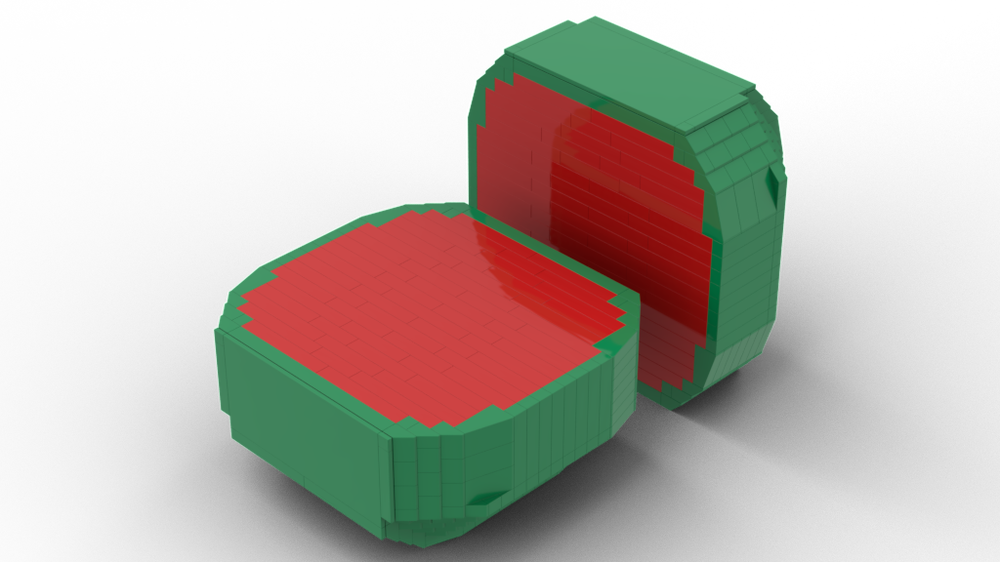 LEGO MOC Brickfruidz 10: Watermelon by 2in1 | Rebrickable - Build with LEGO