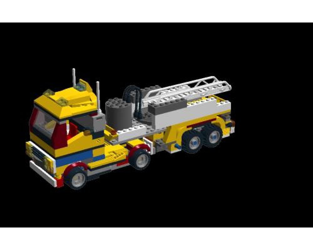 LEGO MOC Semi Truck with Construction Trailer by sopress | Rebrickable ...