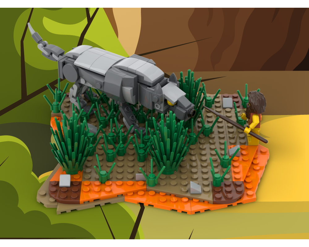 LEGO MOC-43826 Wolf Against a Man - Caveman (Other 2020) | Rebrickable ...