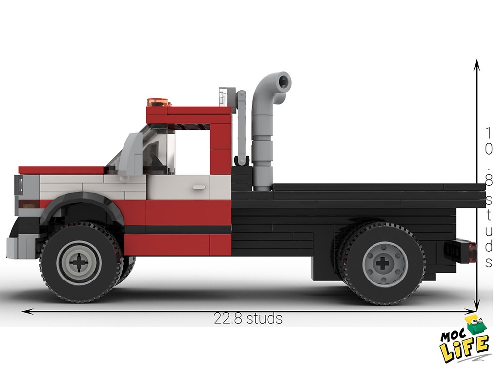LEGO MOC Ram 3500 regular cab dually flat bed by MocLife | Rebrickable ...