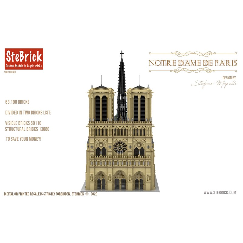 LEGO MOC Notre Dame de Paris - Modular Building Dimension by STEBRICK ...