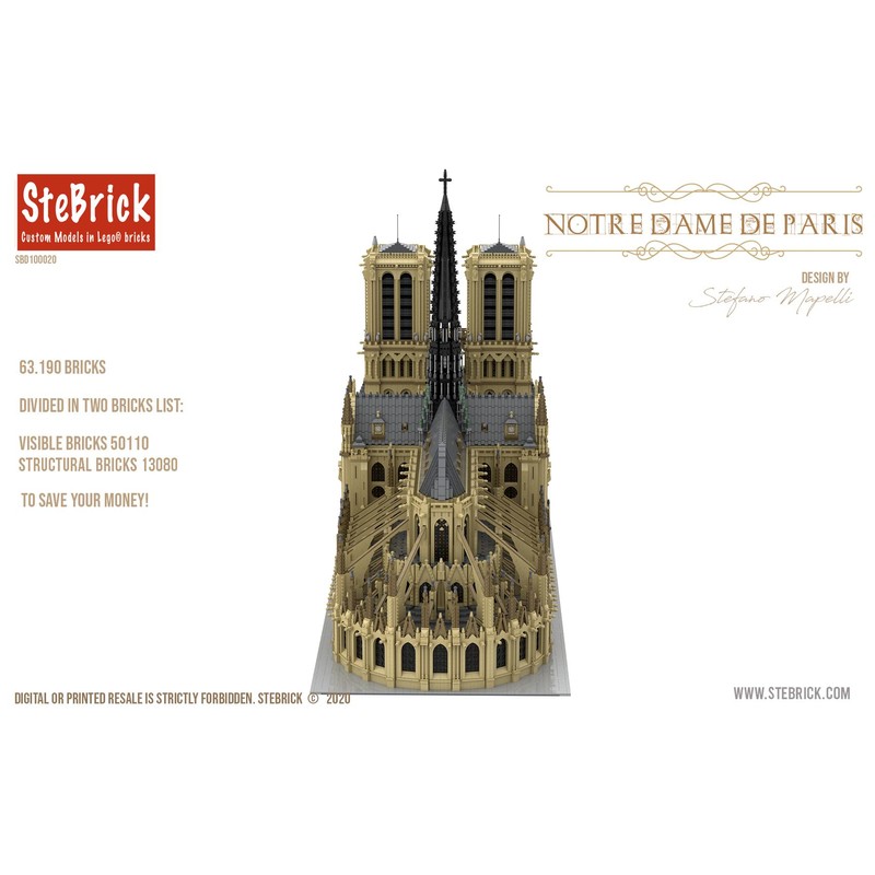 LEGO MOC Notre Dame de Paris - Modular Building Dimension by STEBRICK ...