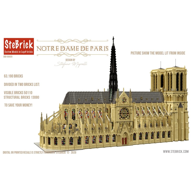 LEGO MOC Notre Dame de Paris - Modular Building Dimension by STEBRICK ...