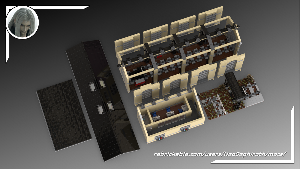 LEGO MOC Locomotive shed by NeoSephiroth | Rebrickable - Build with LEGO