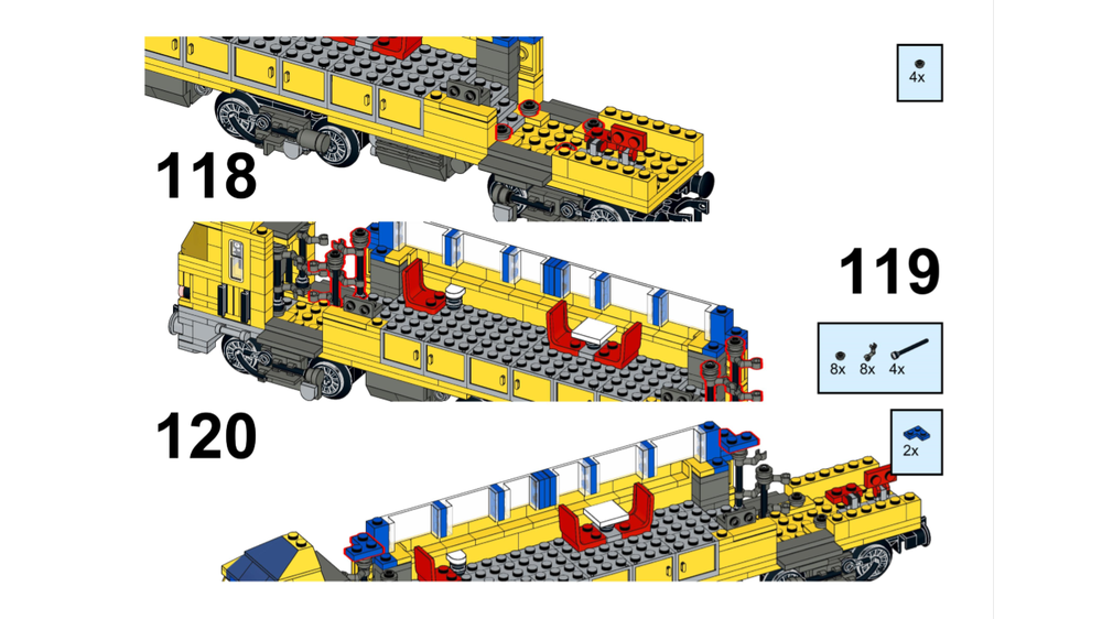 LEGO MOC Dutch NS Double Dekker train DDZ by rcrvankempen | Rebrickable ...