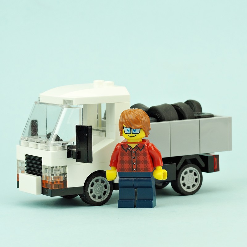 Lego Moc Small White Truck By Demarco Rebrickable Build With Lego