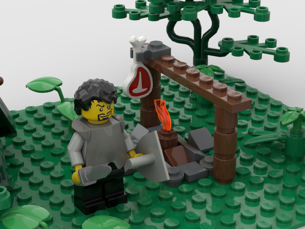 LEGO MOC shelter with campfire by MajorBird | Rebrickable - Build with LEGO