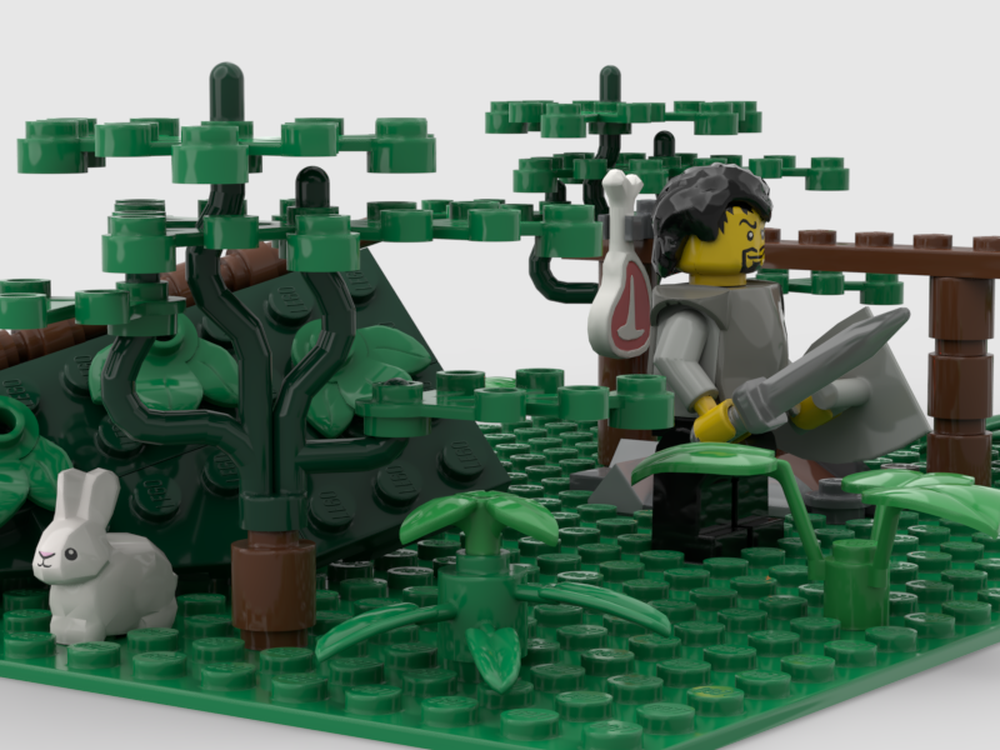 LEGO MOC shelter with campfire by MajorBird | Rebrickable - Build with LEGO
