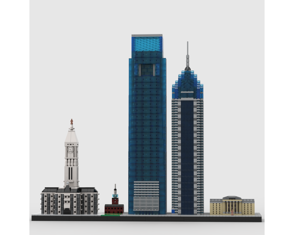 LEGO MOC-44440 Klosspalatset's Philadelphia Skyline Supersized ...