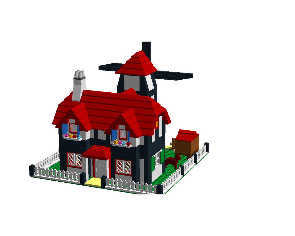 LEGO MOC Tudor Style Farmhouse with Windmill, Blacksmith and Chicken ...