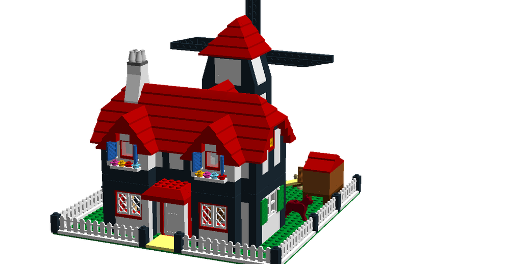 LEGO MOC Tudor Style Farmhouse with Windmill, Blacksmith and Chicken ...