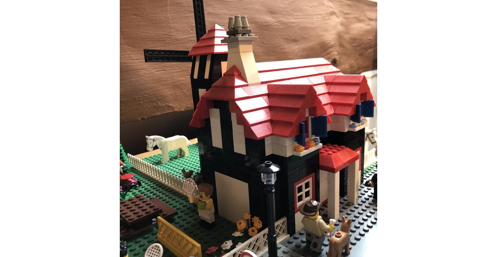LEGO MOC Tudor Style Farmhouse with Windmill, Blacksmith and Chicken ...